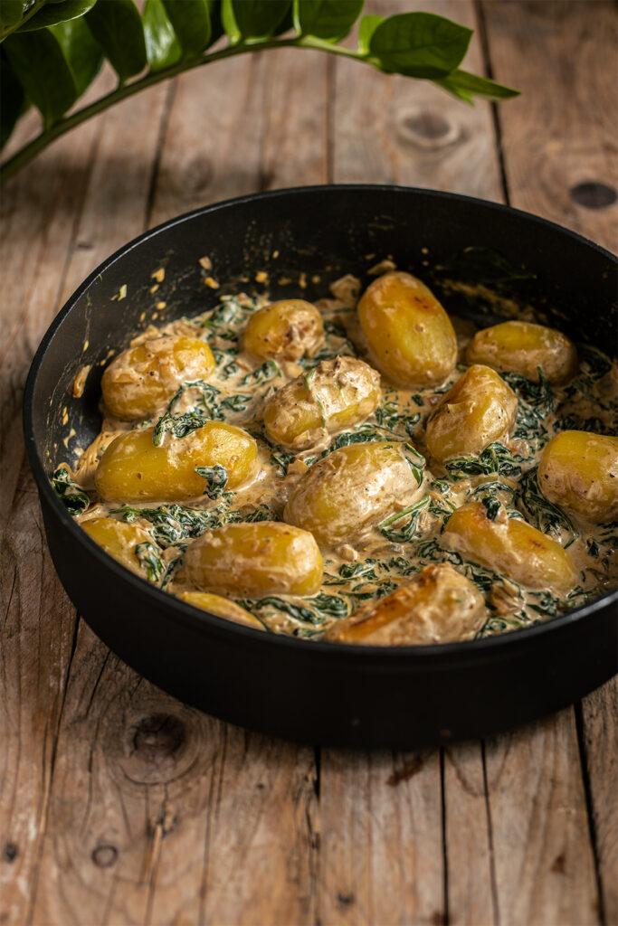Cremige Spinat Kartoffel Pfanne - Veganer Foodblog aus Hamburg ...